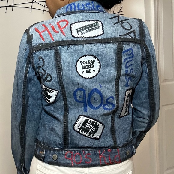 Hand Crafted | Jackets & Coats | Custom 9s Hip Hop Jeans Jacket Painted ...